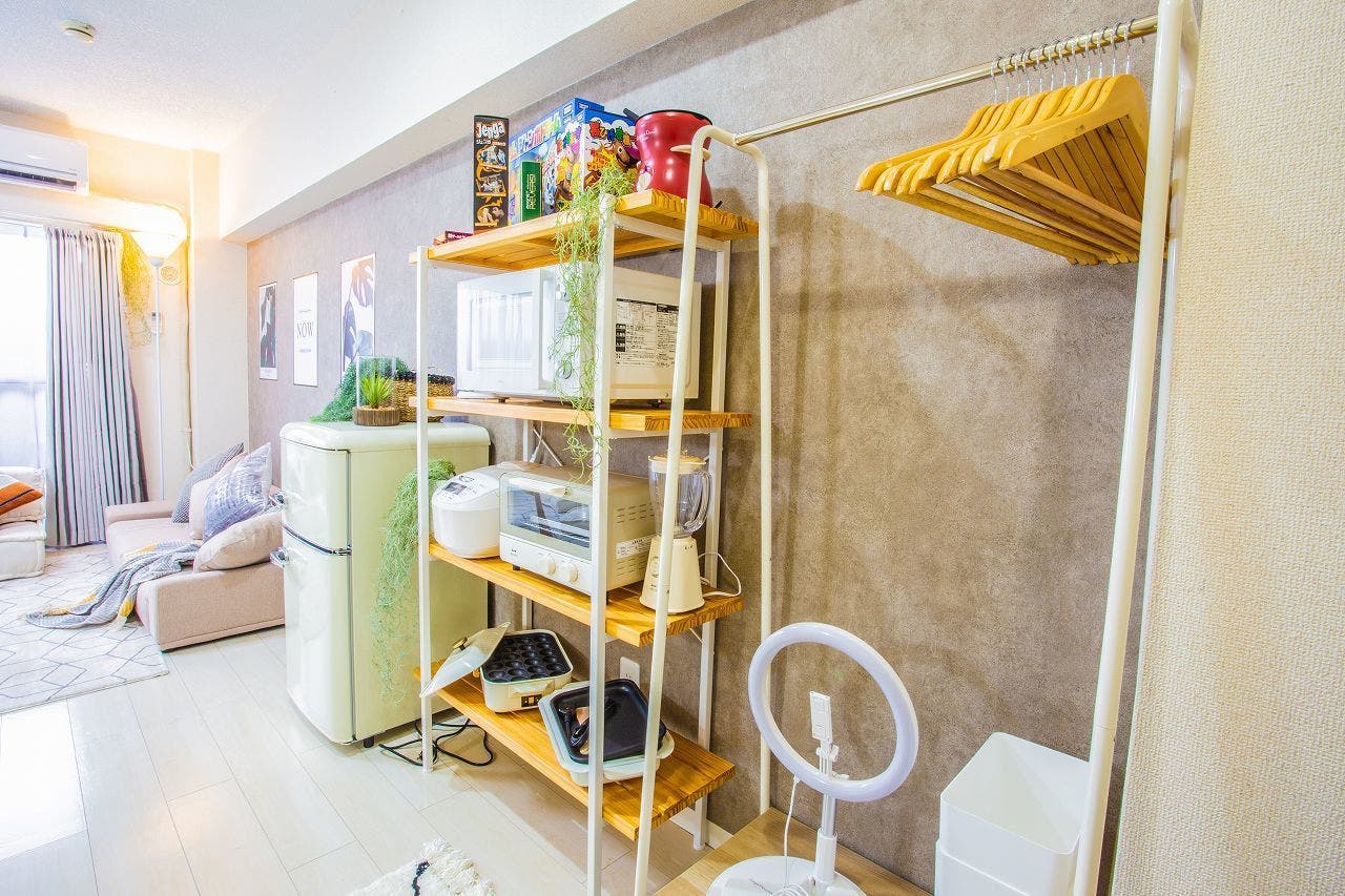 【東新宿駅2分！】【期間限定割引中】綺麗な室内！WiFi・テレビ・冷蔵庫・調理器具・食器完備！コモンズレンタルスペース 東新宿の写真9