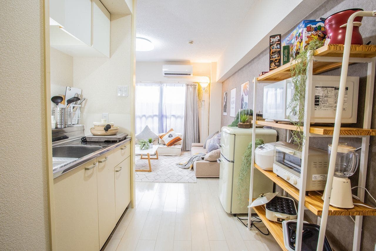 【東新宿駅2分！】【期間限定割引中】綺麗な室内！WiFi・テレビ・冷蔵庫・調理器具・食器完備！コモンズレンタルスペース 東新宿の写真10