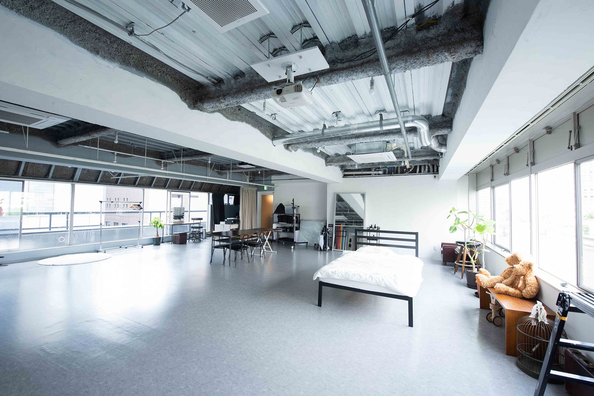 自然光もライティングも！南北の大きな窓からの自然光に加え、ストロボ、バック紙などの写真6