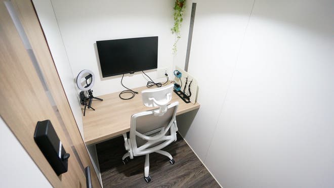 <個室型ワークブース鶴見No.9>京急鶴見駅徒歩2分🚃完全個室⭐️24H⏰Wi-Fi📶モニター🖥️テレワーク/ZOOM/自習の写真5