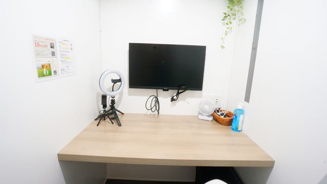 <ミニマルワークスペース南森町No.2>南森町駅徒歩5分!Wi-Fi完備!モニターあり/テレワーク/Web会議/面接の写真4