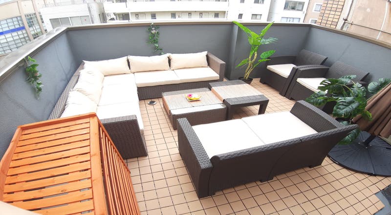 雨キャンセル無料✨LUX池袋テラス🌃駅徒歩1分✨屋上BBQができるアジアンリゾート