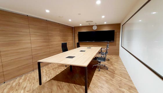 <有楽町Mtg.Room2>4名収容♪Wi-Fi/大型モニター/ホワイトボードあり!会議/打ち合わせ/商談の写真1