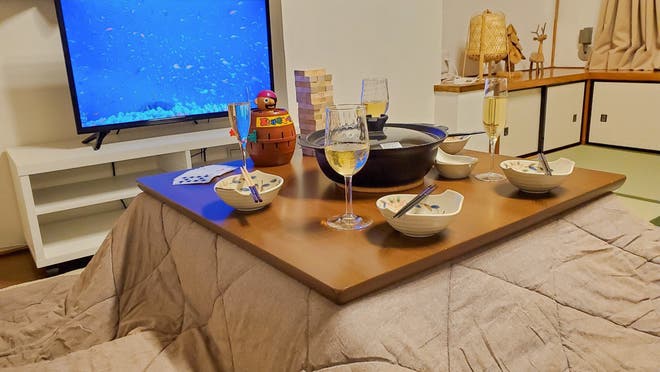 🔥コタツ☝️直前割あり🉐24時間利用可😊大人気ゲーム機👍布団あり🙊ネトフリ、アマプラ見放題🥂ゴミ捨て無料😉の写真1