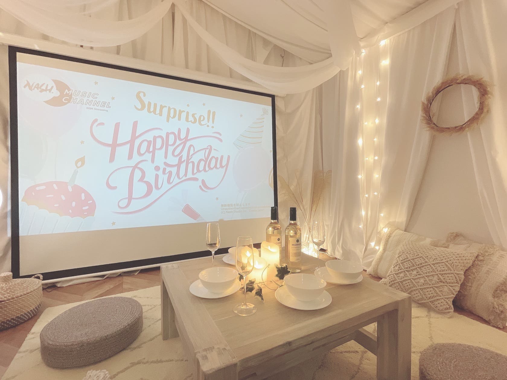 🎄クリスマス＆忘年会シーズン到来🎀新大久保駅徒歩5分！ゴミ捨て⭕️100インチプロジェクター｜ロマンチックな雰囲気 [45]の写真1