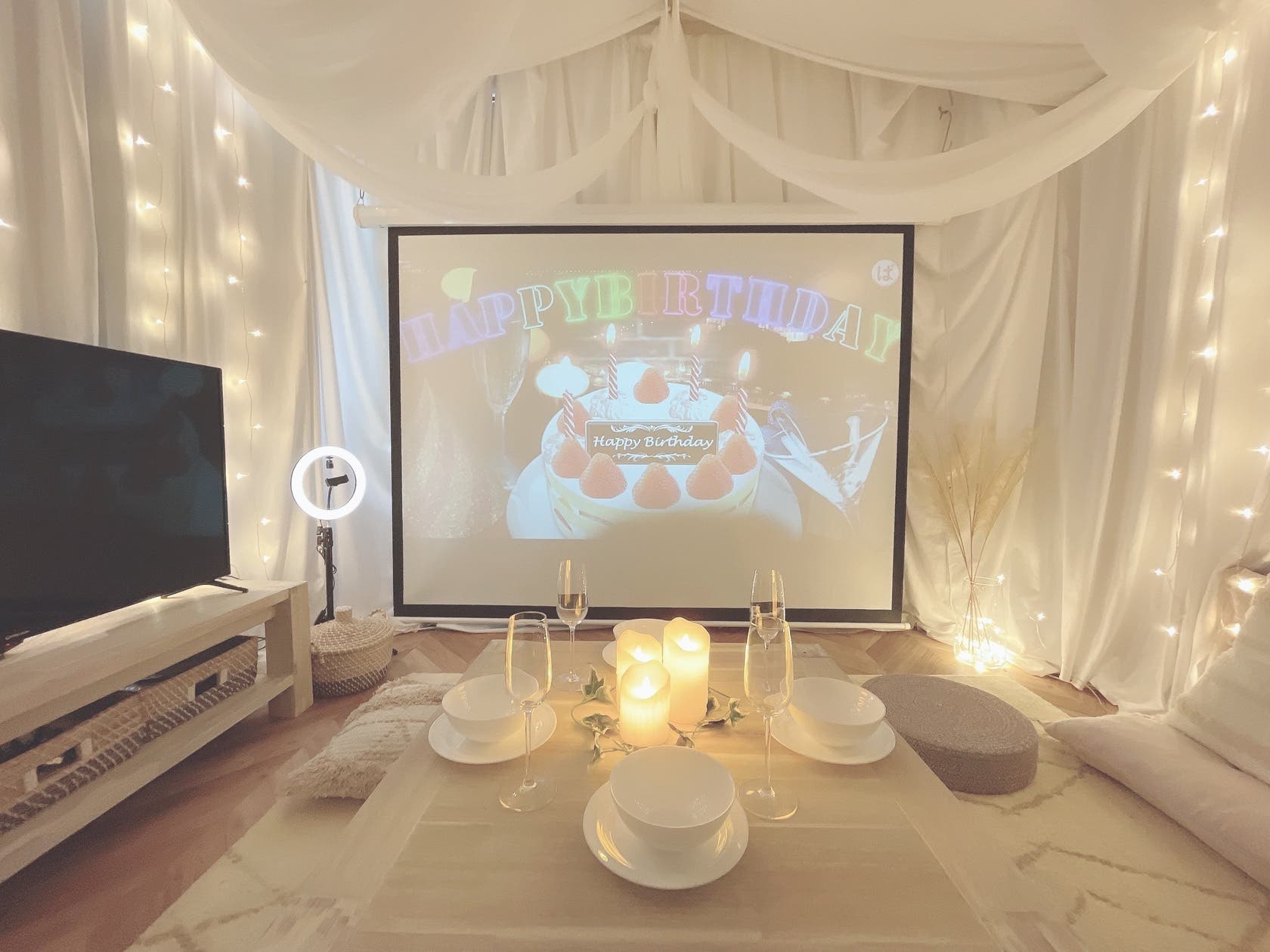 🎄クリスマス＆忘年会シーズン到来🎀新大久保駅徒歩5分！ゴミ捨て⭕️100インチプロジェクター｜ロマンチックな雰囲気 [45]の写真6