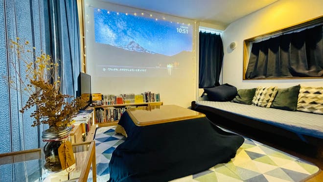 【JR大阪京橋】【G03】当日予約可!100インチプロジェクター無料でおうちシアター/コタツ/カップル/デート/映画鑑賞にの写真1