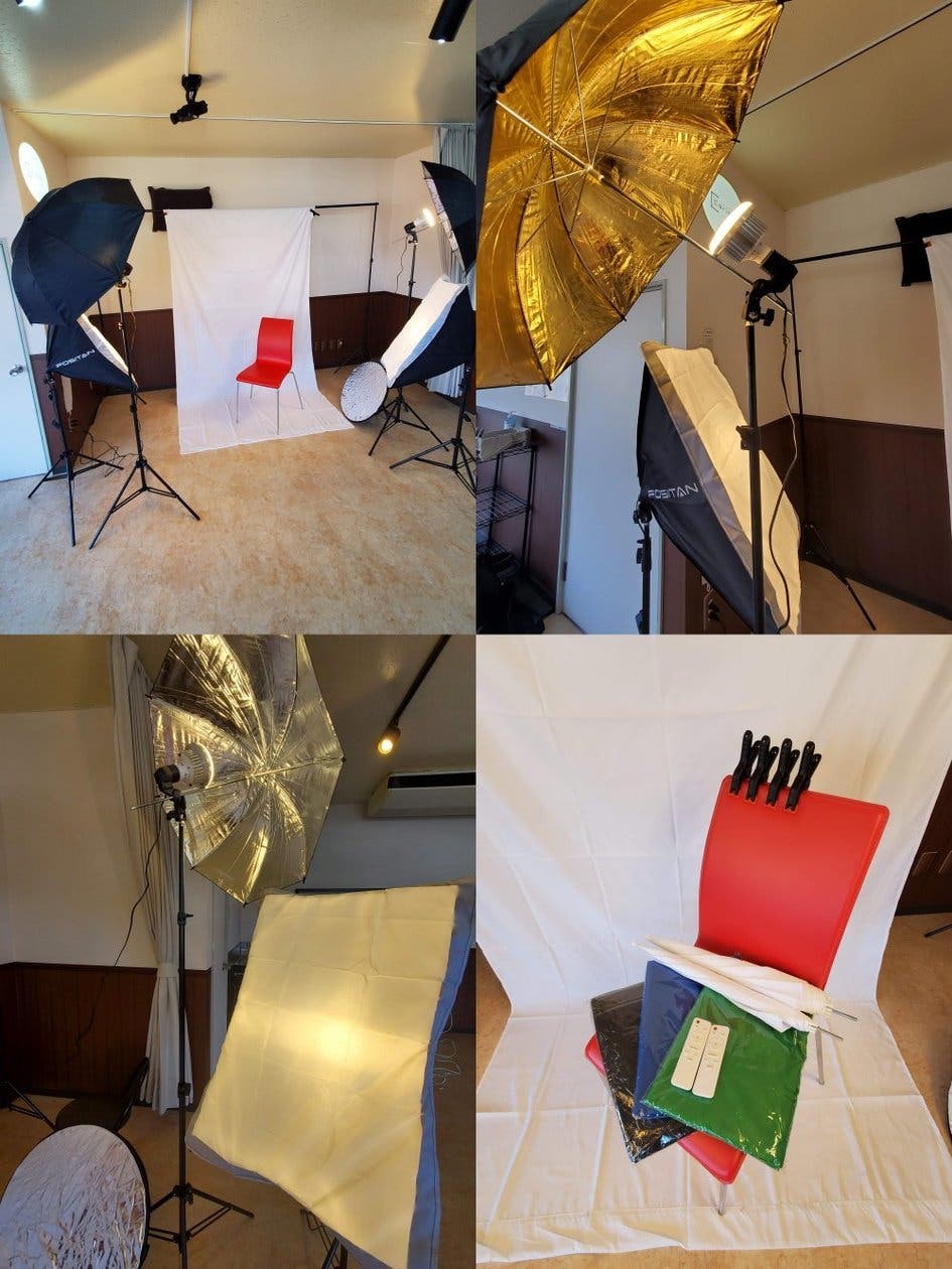 撮影スタジオセット一式のレンタルの画像2