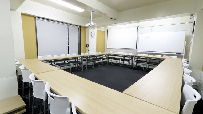 【東京駅2分・地下出口すぐ!改装済!38名】プロジェクター・マイク・スピーカー・WiFi無料!ふれあい貸し会議室 八重洲No14の写真9