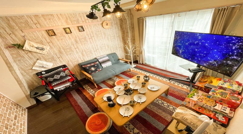 🌊夏割 【Wood Space立川】立川駅5分🚃2名以下特価💖グランピング✨キッチン🍽50型TV🎮大人気ゲーム機無料