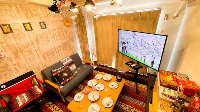 ⛄冬割❄大人気ゲーム機無料🎮【Wood Space立川】立川駅5分🚃2名以下特価💖グランピング✨キッチン🍽50型TV📺の写真3