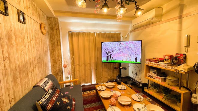 ⛄冬割❄大人気ゲーム機無料🎮【Wood Space立川】立川駅5分🚃2名以下特価💖グランピング✨キッチン🍽50型TV📺の写真4