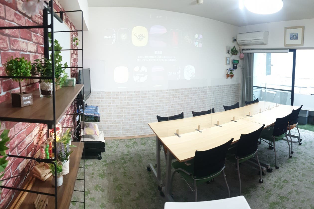 【吉祥寺2分・飛沫対策アクリル板】✨角部屋😆温水便座👞土足可・ホワイトボード２台・プロジェクター・椅子16脚・無人貸し会議室48の写真12