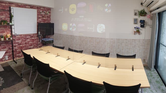 【吉祥寺2分・飛沫対策アクリル板】✨角部屋😆温水便座👞土足可・ホワイトボード2台・プロジェクター・椅子16脚・無人貸し会議室48の写真6