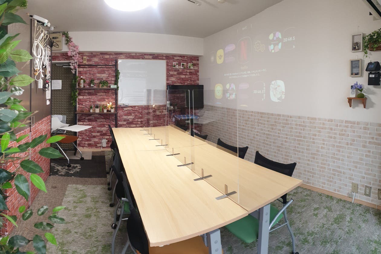 【吉祥寺2分・飛沫対策アクリル板】✨角部屋😆温水便座👞土足可・ホワイトボード２台・プロジェクター・椅子16脚・無人貸し会議室48の写真11