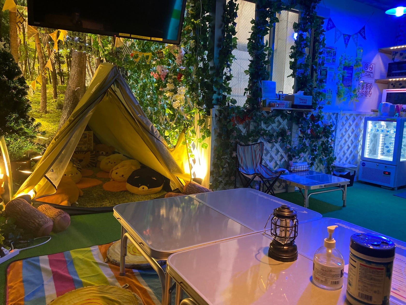 ⛺テントとワタシ⛺☆雨の日でも室内で手ぶらで本格的なキャンプ体験が楽しめます。☆Netflix完備☆の写真23