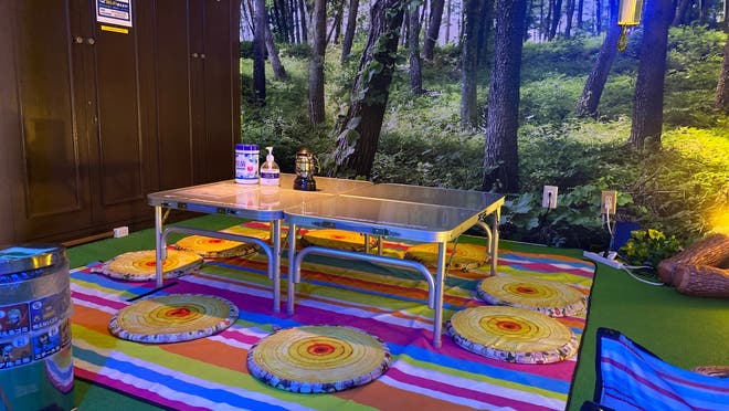 ⛺テントとワタシ⛺☆雨の日でも室内で手ぶらで本格的なキャンプ体験が楽しめます。☆Netflix完備☆の写真24