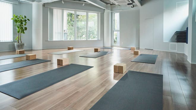 広尾駅3分│ヨガマット等貸出可│自然光、緑が覗くスタイリッシュなヨガスタジオ│ヨガ・ピラティス・講座開催の写真1