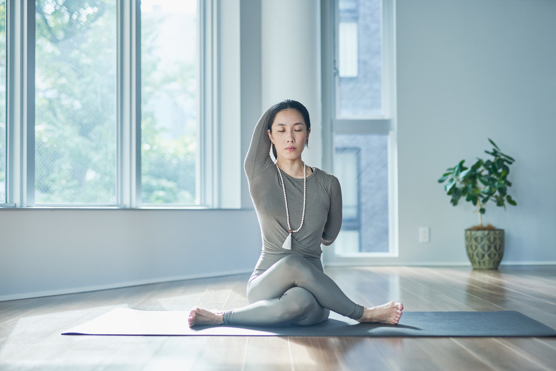 広尾駅３分│ヨガマット等貸出可│自然光、緑が覗くスタイリッシュなヨガスタジオ│ヨガ・ピラティス・講座開催の写真8