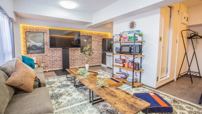 【東新宿駅2分!】綺麗な室内!WiFi・テレビ・冷蔵庫・調理器具・食器完備!コモンズレンタルスペース 東新宿2の写真2