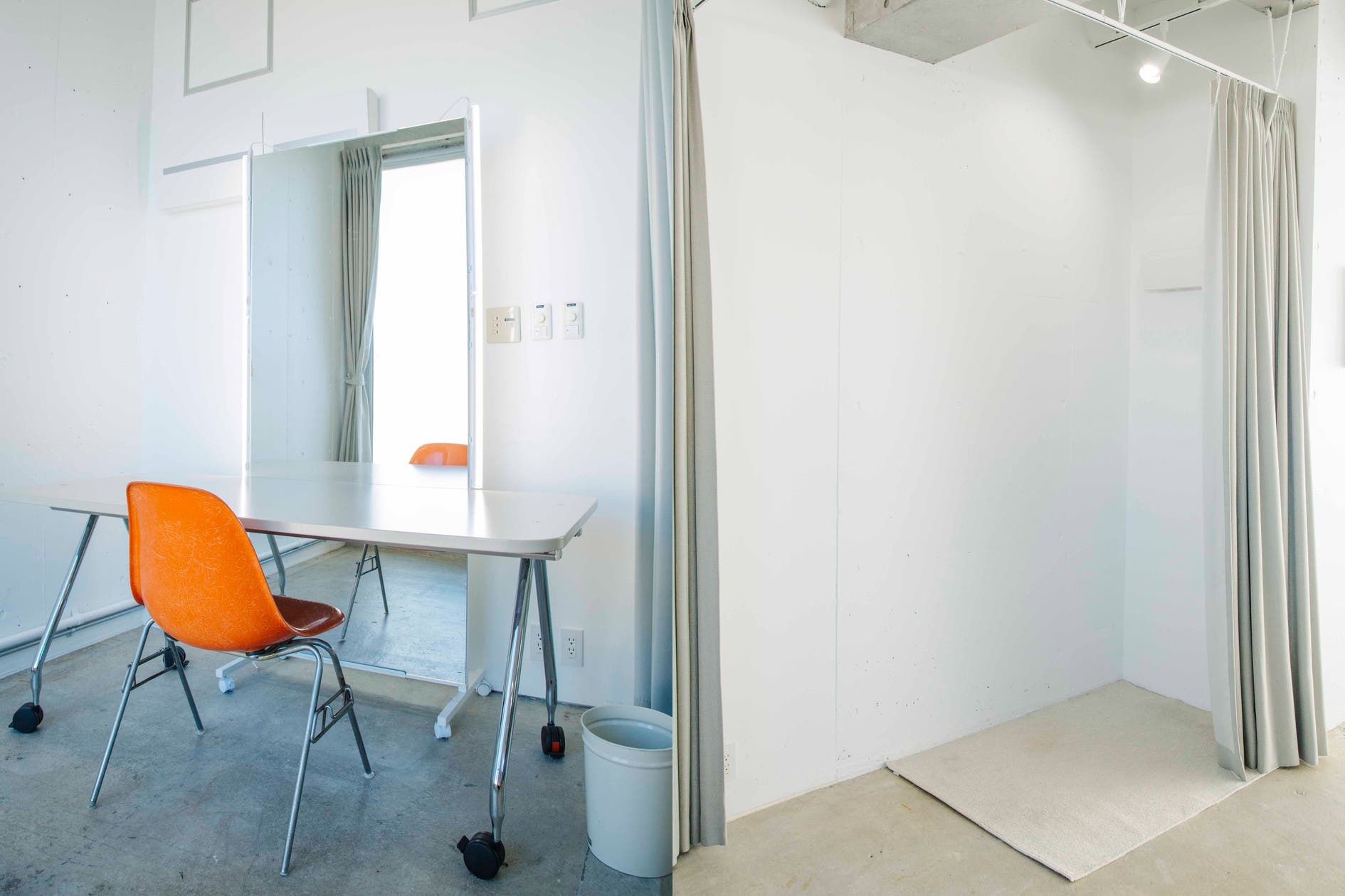 【代々木上原駅徒歩3分】1日中自然光の入る白とグレーのシンプルなスタジオの写真9