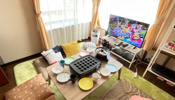 リニューアルオープン割引🉐大人気ゲーム🎮焼肉🍖・鍋パ🫕・たこパ🐙Netflix・YouTube視聴可🎬ゴミ捨て可🚮ゴロゴロ💤の写真1
