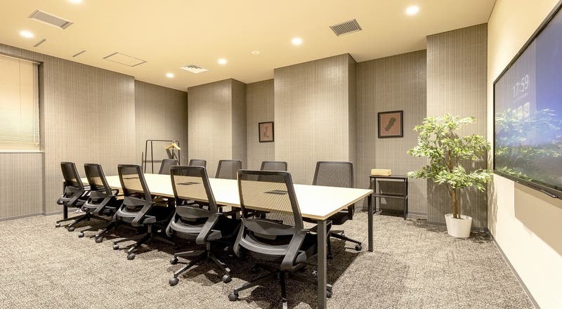 【千葉西口徒歩1分】打合せやWEB会議に使える✨10名用会議室 #Wi-Fi #電源 #フリードリンク#モニター＆ホワイトボード