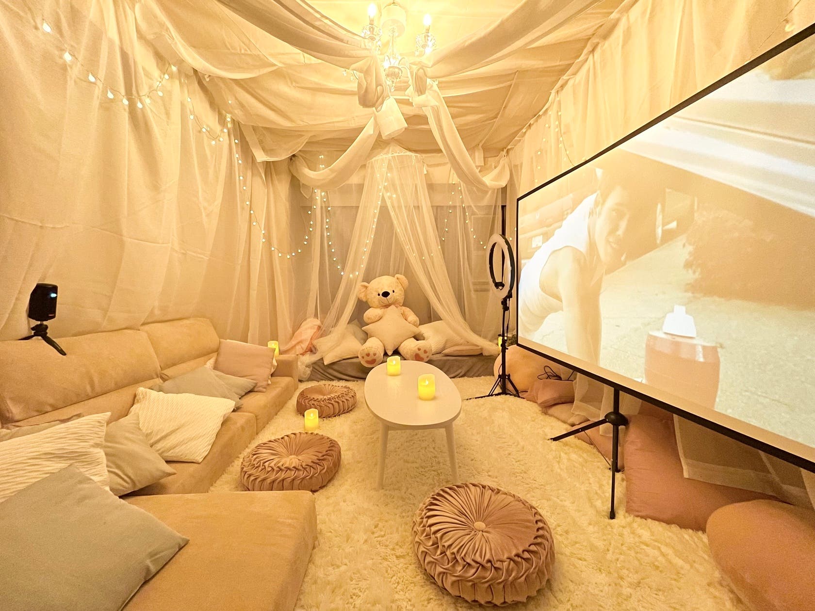 【アソシア-reve新栄】夢のようなお部屋⭐️大型80㌅スクリーン🎬Netflix/Hulu見放題🍿女子会・推し活❤️の写真12