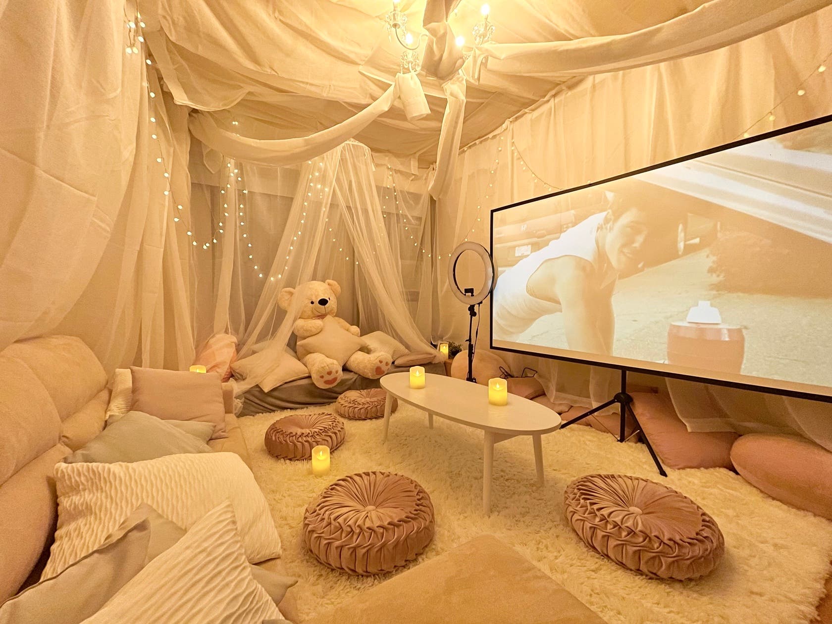 【アソシア-reve新栄】夢のようなお部屋⭐️大型80㌅スクリーン🎬Netflix/Hulu見放題🍿女子会・推し活❤️の写真13