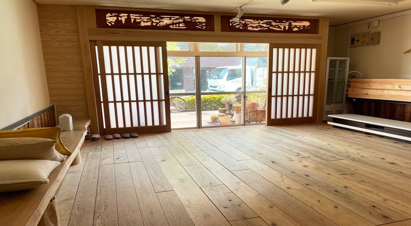 レンタルスペース杜ノ夢102 和モダンな内装♪ヨガやダンス  ホームパーティーや撮影 ワークショップに 会議やミニライブも◎
