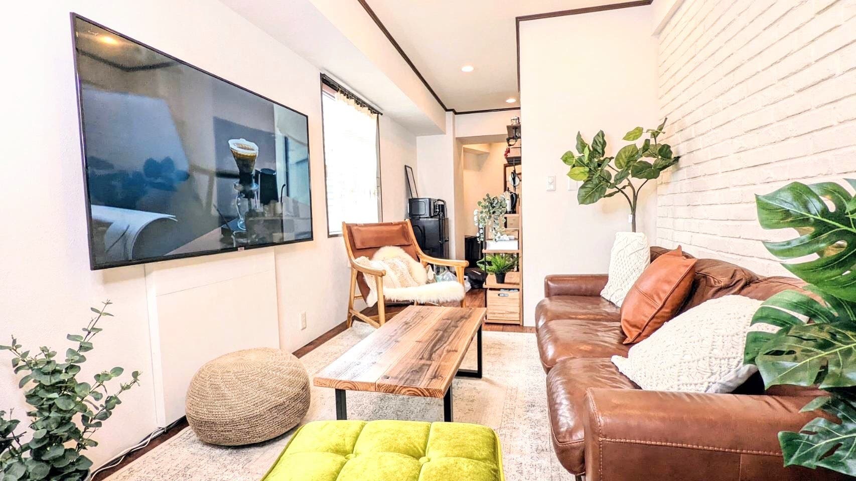 名駅２分《直前割》30%off❗️Netflixが見れるオシャレ部屋✨/デートスポット/無料Coffee bar/65📺💿撮影の写真6