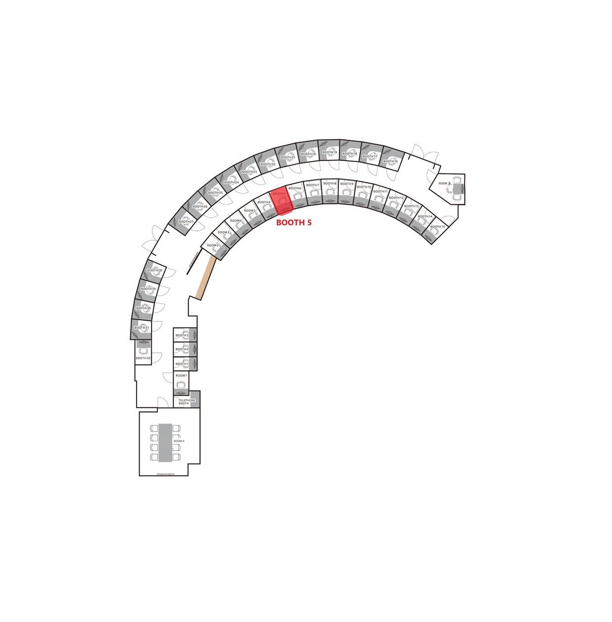 【マイナビBOOTH５】今すぐ予約可能⭐NURO回線で快適作業／新橋駅直結／フリードリンク付き！の写真10