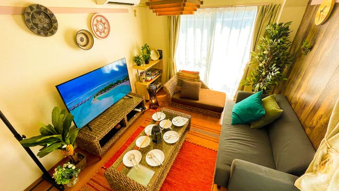 ⛄冬割❄【Asian Space立川】2名以下特価💖南立川駅3分/立川駅5分🚃50型TV📺キッチン🍽人気ゲーム機無料🎮の写真1