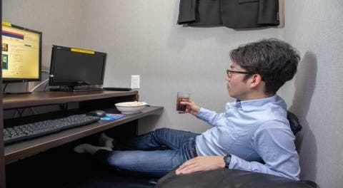 錦糸町駅から徒歩3分！防音完全個室ワイドフラット席できました！会議・スマホ通話・休憩に