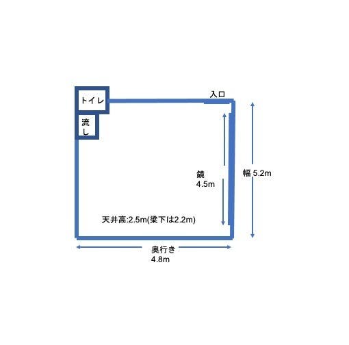 【広々28㎡】【池袋駅/大塚駅】 ダンス/演劇【特大鏡: 幅 約4.5m】ネット高速光回線、レンタルスタジオSunny池袋3号店の写真15