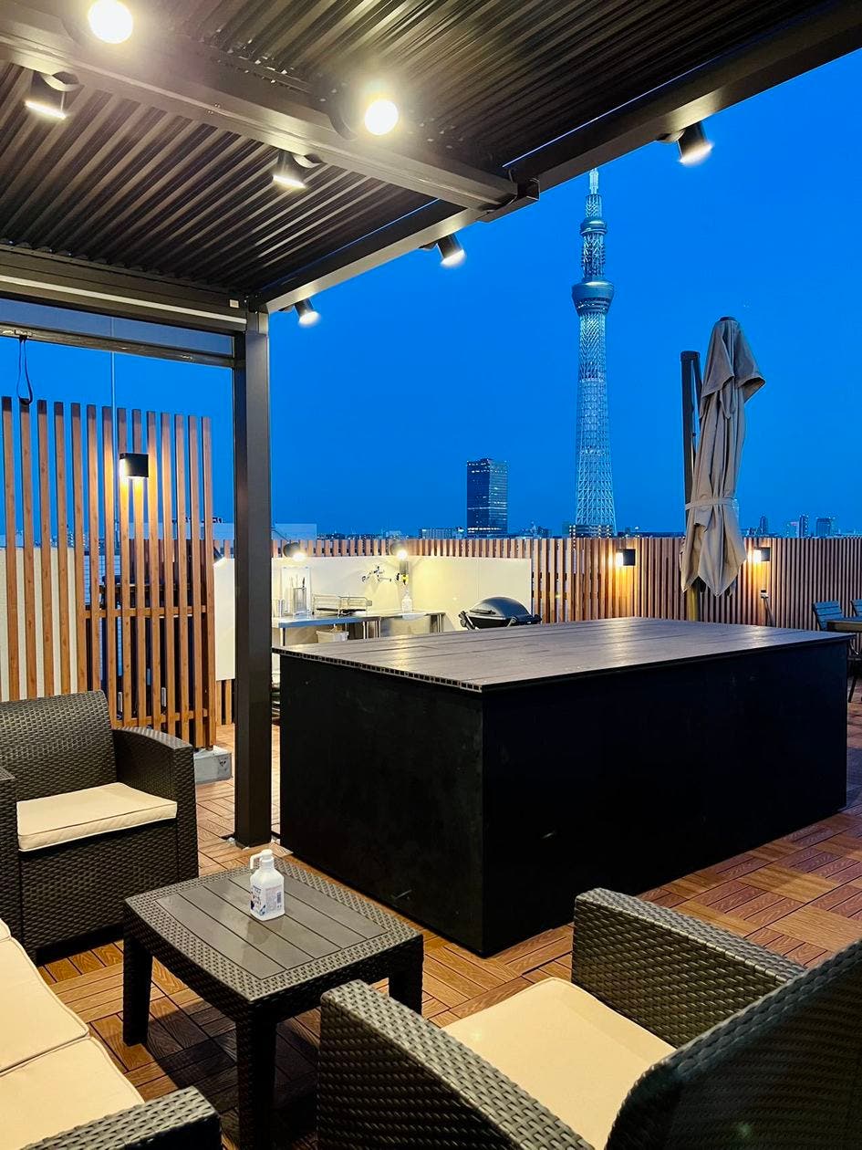 【浅草&上野&蔵前】屋上撮影/ロケ/イベント　スカイツリー&隅田川花火の絶景♪見晴らし絶好♪BBQ♪最大30名♪の写真4