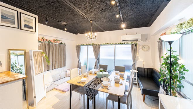 パーティ🌈自然光◎明るい三面採光✨隠れ家的な5Fアクセス簡単!駅西口C6徒歩4分💫24時間貸切ルーム【アイリス池袋】の写真1