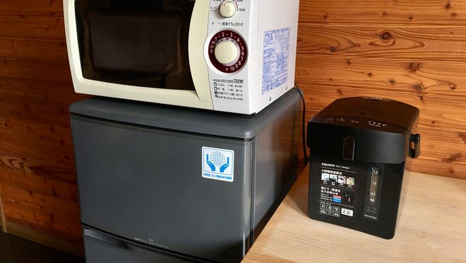 清里高原のキャンプ場にあるロッジ1棟丸ごと貸切!! 芝生テントサイトやカマドのついた屋根付炊事場も使える!の写真8