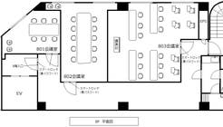 【天神駅徒歩2分】定員10名+予備椅子2名!プロジェクター含む備品・高速Wi-Fi無料!802会議室の間取り図1
