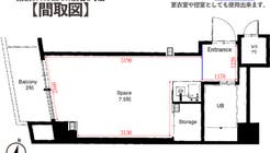 ◎JR渋谷駅5分・自然光溢れる快適プライベートスペース◎ダンス用鏡完備◎振動気にせず動ける!少人数レッスンに最適◎の間取り図1