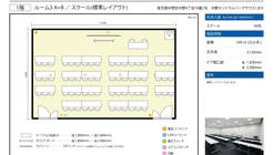 《東京会議室 中野セントラルパークカンファレンス ルーム3 A+B》企業説明会におすすめ! 講師席から全体を見回せる会場ですの間取り図1