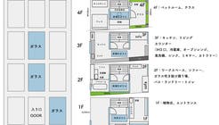 「85studio」渋谷区、幡ヶ谷駅から徒歩12分のコンクリート打ち放しの撮影スタジオの間取り図1