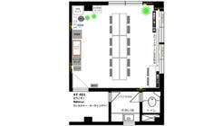 直前割を実施✨神田WEST🍀14名+4名🍀 WIFI/モニター/施術ベッド/備品無料✨1日プラン有✨会議ゲーム勉強会✨の間取り図1