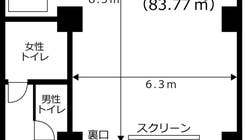 【まるちか人形町】会議、研修、説明会、カルチャースクール、使い方自由な多目的スペース※建物手前の外階段から地下へお降りください※の間取り図1