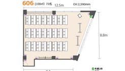【池袋駅東口から徒歩30秒 606号室】セミナー・会議利用はもちろん、動画撮影・配信・お教室利用もOK♪の間取り図1