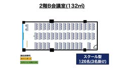 ⭐NEW⭐【六本木一丁目駅徒歩5分】無料備品多数☆会議・研修・試験会場・WEBセミナー・ZOOM快適ビジネス仕様!2階B会議室の間取り図1