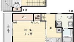 【幡ヶ谷駅から徒歩3分】リラクゼーション・占い等に!玄関は路面1階 幡ヶ谷駅から徒歩2分/初台/笹塚/戸建てタイプの2階の間取り図1