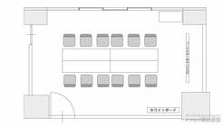 アクセア会議室本町大雅ビル店 第3会議室【本町駅徒歩1分!ロの字12名利用可能な会議室】の間取り図1