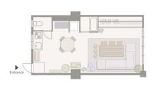 【関内5分/馬車道3分】最大24名/光回線無料Wifi/会議・撮影・女子会・ボドゲ等!飲食🍷可!ゴミ捨て無料!の間取り図1