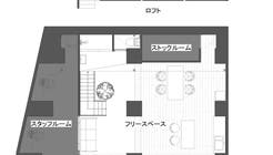 【三ノ宮】天井高4mの大空間スペース / スタジオ / ギャラリーの間取り図1